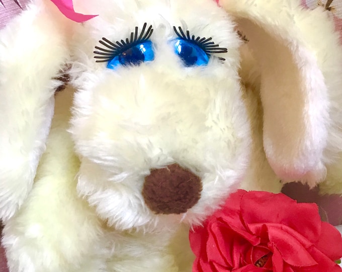 Vintage FIFI Le Mutt Stuffed Animal Toy 80s Hasbro La Femme PINK Tag ...