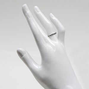 NIN Tiny Silver Braid Ring - Etsy