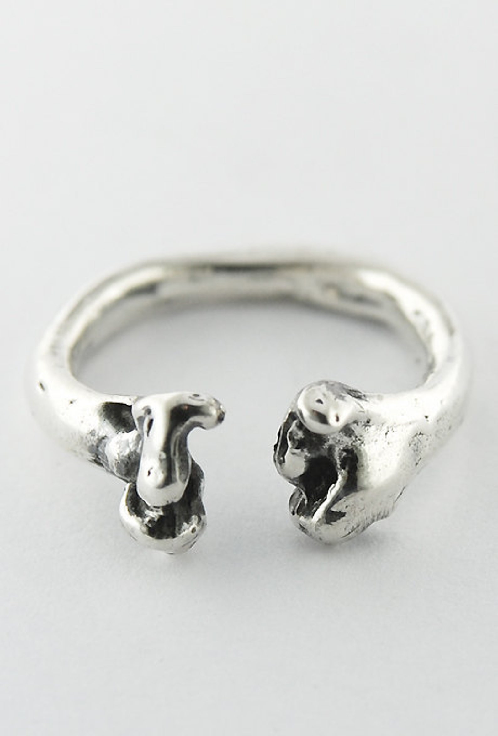 Bone sterling silver ring | Etsy