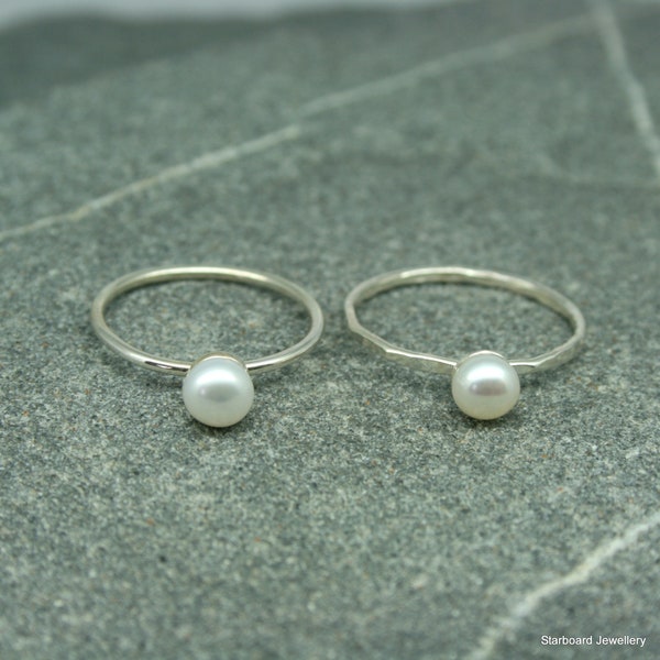 Single Pearl Ring - Etsy