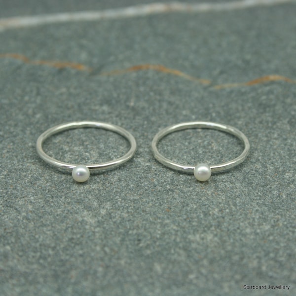 Tiny Pearl Ring - Etsy