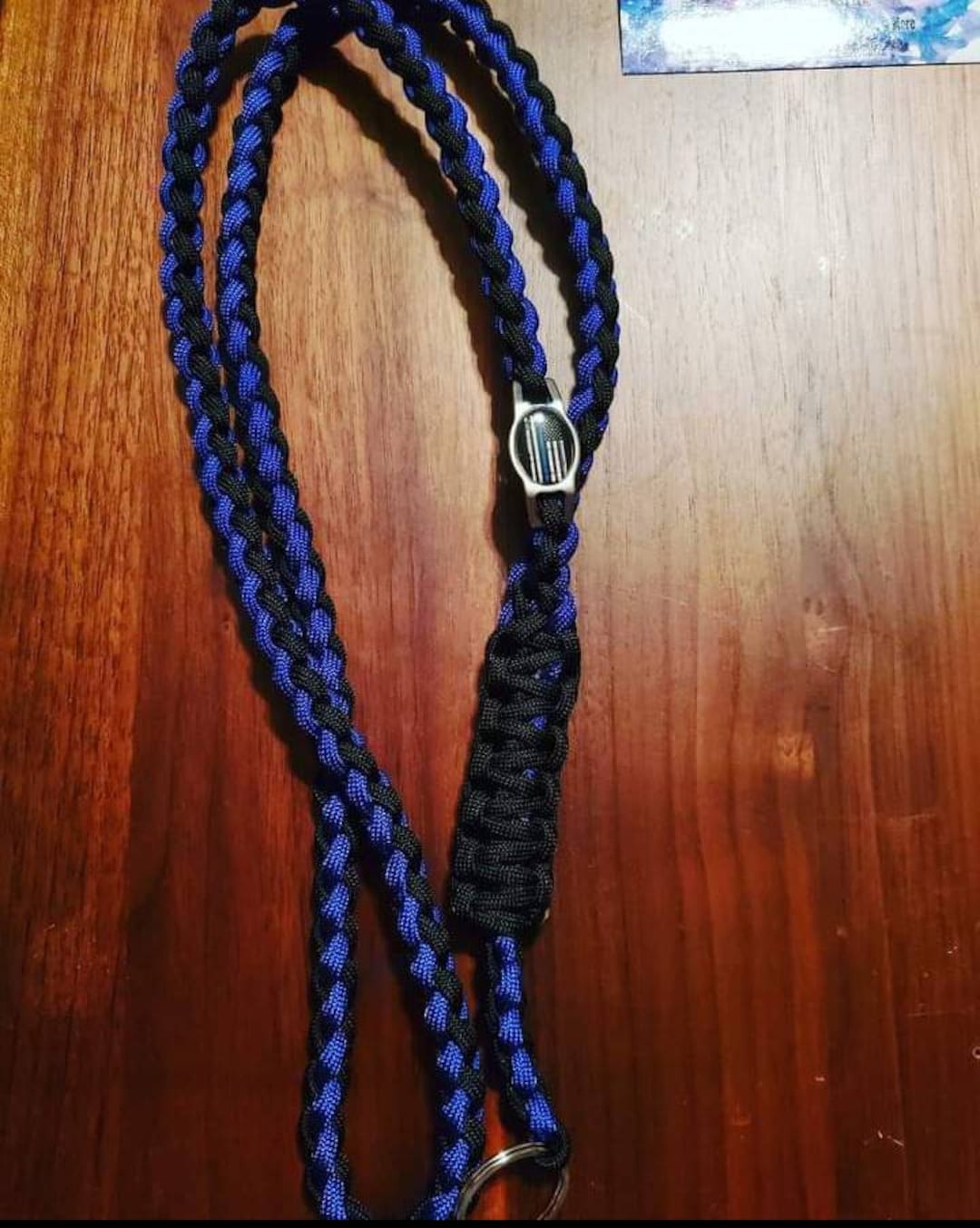 Police / Thin Blue Line Paracord Lanyard - Etsy