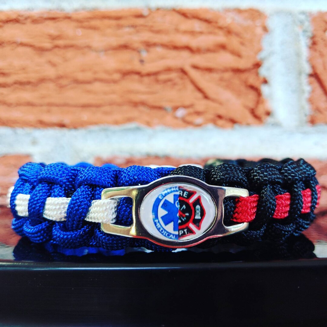 Ems, Emt, Emergency Personnel / Firefighter Paracord Bracelet - Etsy