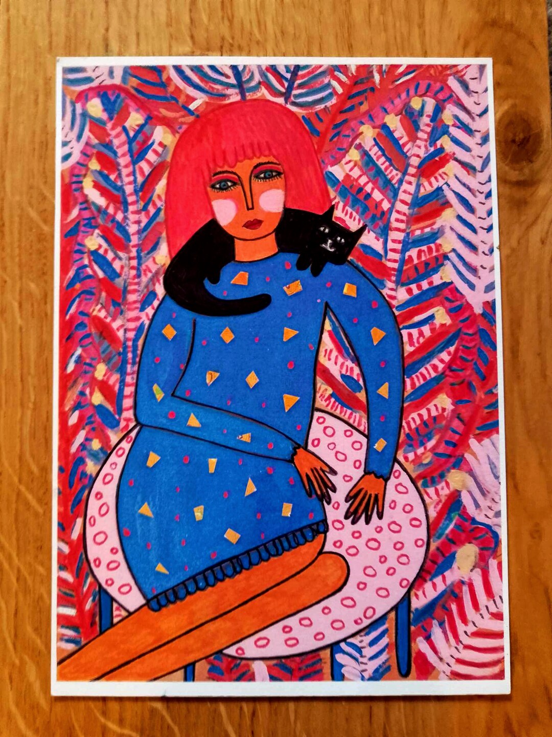 Chilling With My Cat/art Print/ Wall Art Print - Etsy