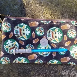 Star Wars Grogu Baby Yoda Zipper Pouch - Wristlet Purse Bag - Etsy