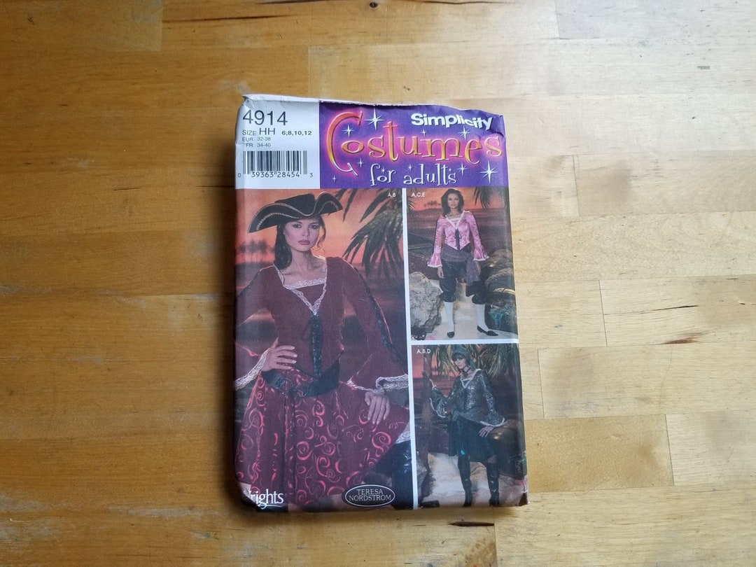 Simplicity Sewing Pattern 4914 Pirate Costume Pattern Elizabeth Swan ...