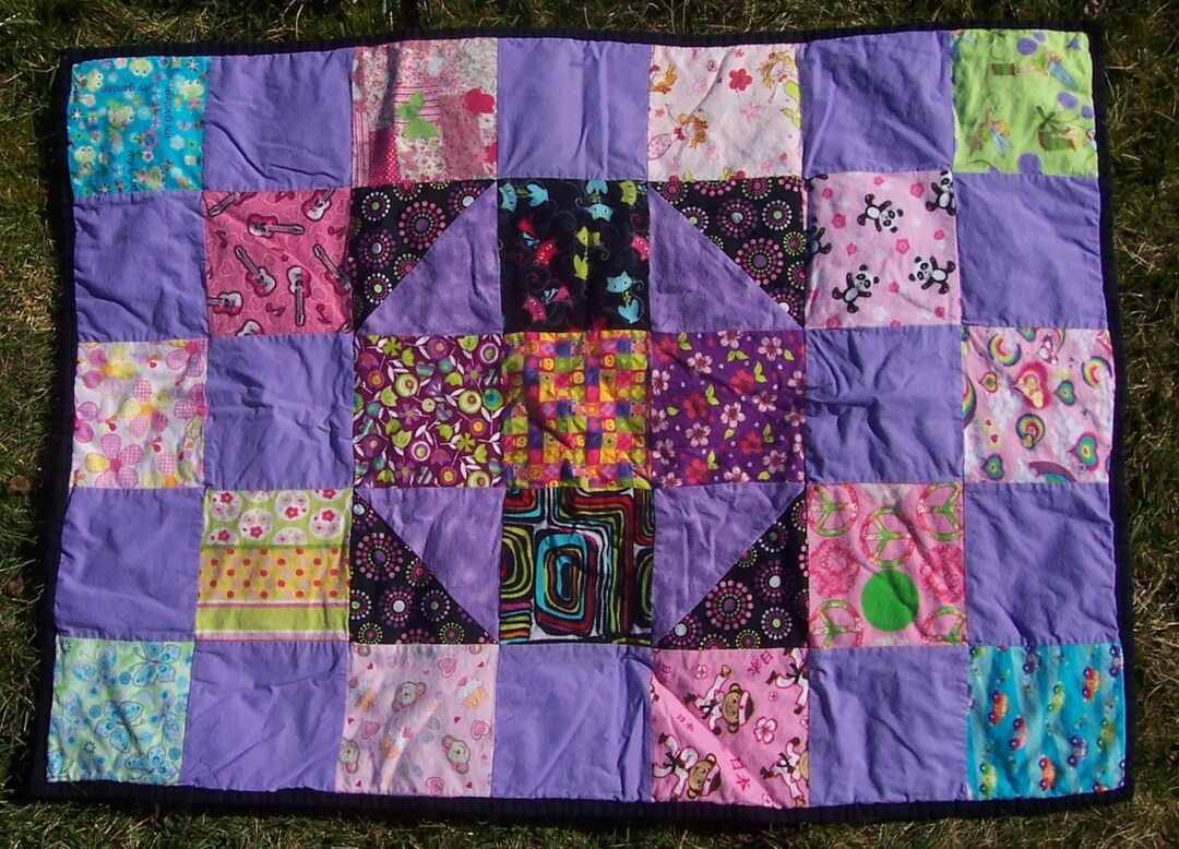 Patchwork Quilt Girl Quilt Tinker Bell, Mermaids, Flowers, Butterflies ...