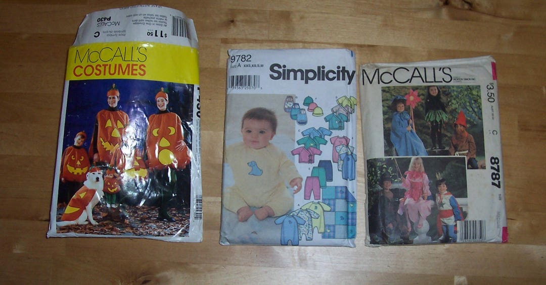 Mccall's Sewing Pattern 8787 Mccall's 430 Simplicity 9782 Baby Toddler ...