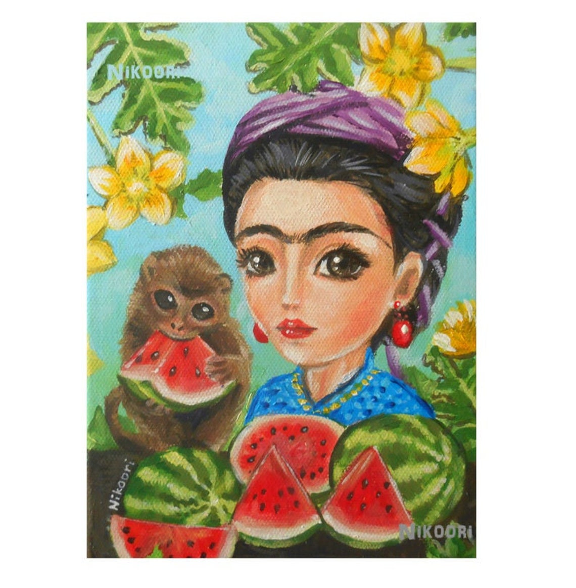 Set of 8 Frida Fine Art Prints Archival Colourful Nursery | Etsy