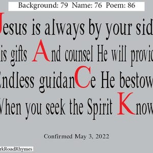 Boys Confirmation Name Poem, 8x10 Catholic Gift for Grandson or Nephew ...