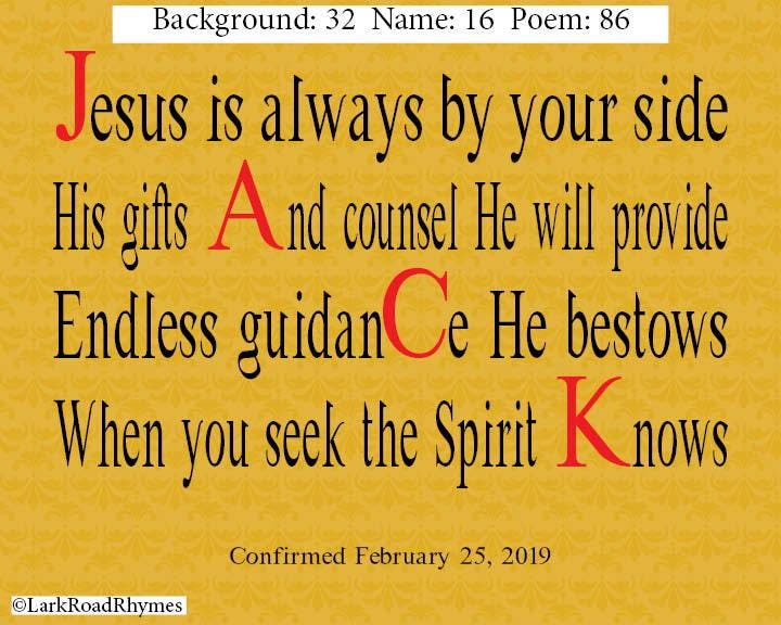 Boys Confirmation Name Poem, 8x10 Catholic Gift for Grandson or Nephew ...