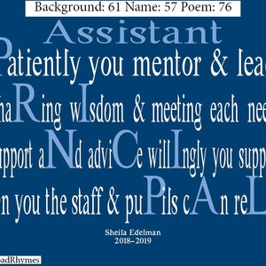 Assistant Principal Gift, 8x10 Meaningful Retirement Gift, Thoughtful ...
