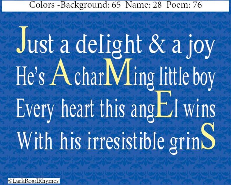 Custom Poem Prints for Baby Room, 8x10 Personalized Nursery Word Art ...