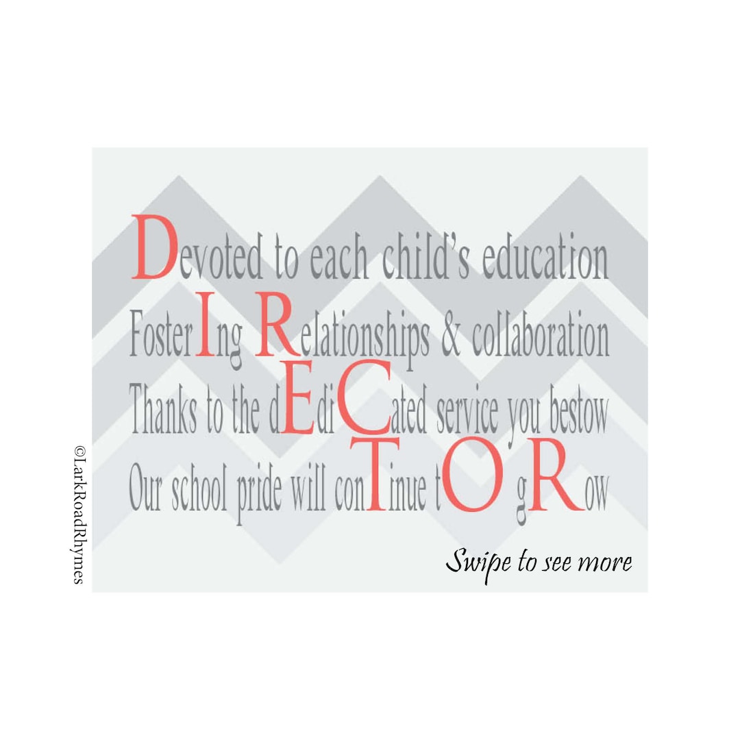 School Director Gift, 8x10 Meaningful Retirement Gift, Thoughtful ...