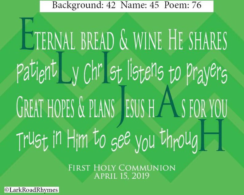 Boys First Communion Poem, 8x10 Catholic Gift From Godfather ...