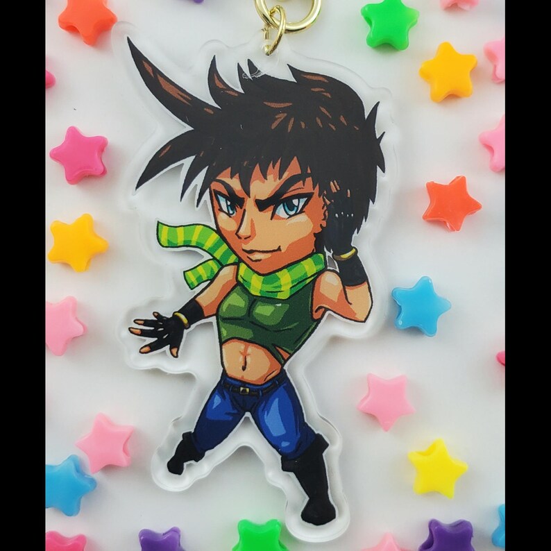 Joseph Joestar Keychain, JJBA Jojo Anime Gift - Etsy
