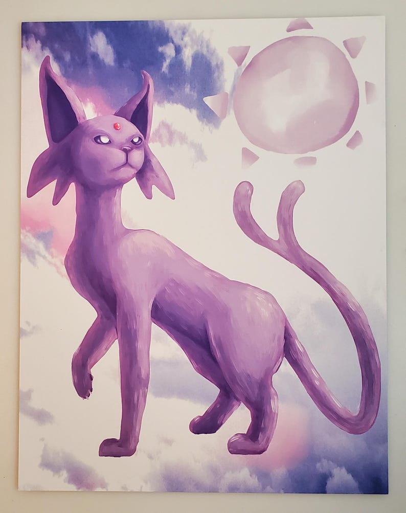 Espeon Sun Print - Etsy