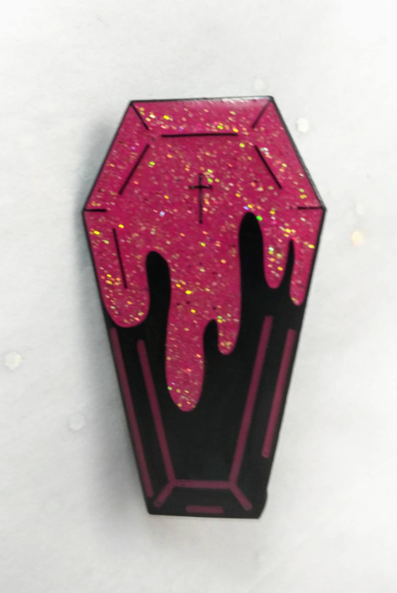 1.5 Halloween Enamel Pin Pastel Goth Pin Slimy Coffin - Etsy