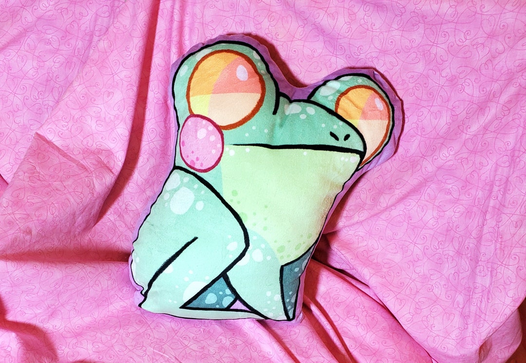 Cute Frog Plushie Pillow, Kawaii Room Decoration, Soft Plush Fabric - Etsy