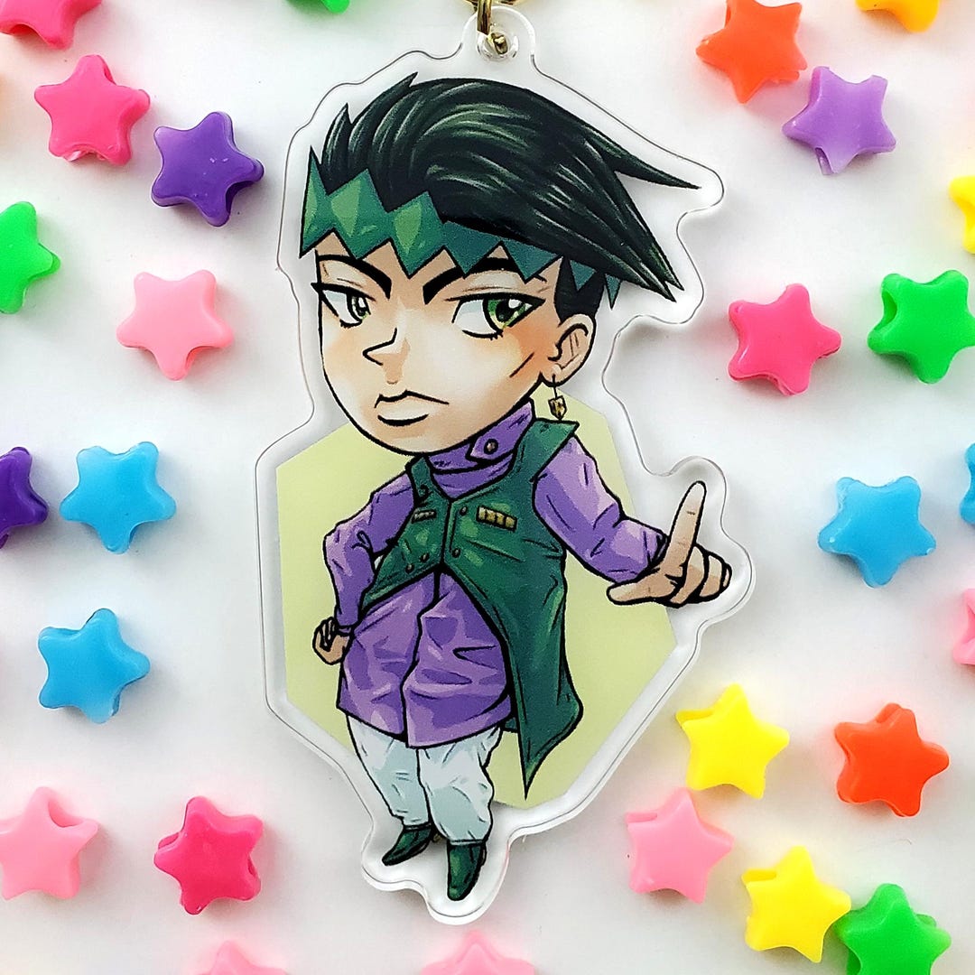 Rohan Kishibe Keychain, JJBA Jojo Anime Gift - Etsy
