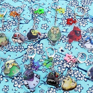 Cockatiel Keychain, 1.5" Acrylic Keychain, DOUBLE SIDED, Cute Bird ...