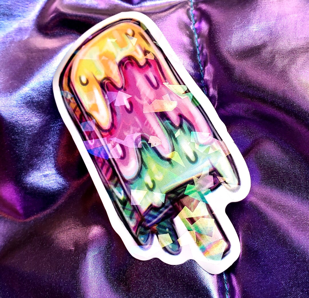 Melty Popsicle Sticker, Frozen Pop Sticker, Dessert Sticker ...