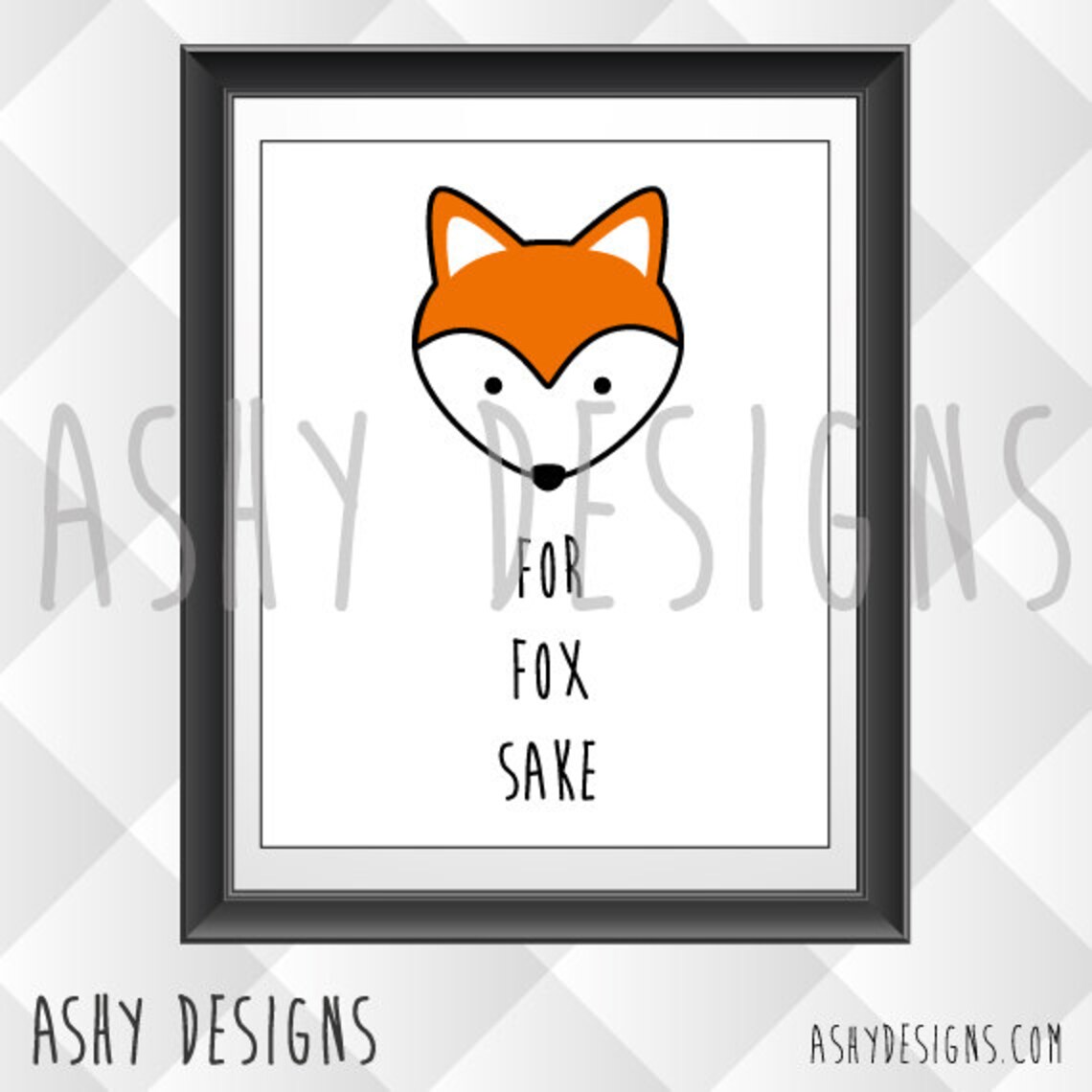 FOR FOX SAKE Funny Animal Pun Artwork 8x10 Inch Print - Etsy Australia