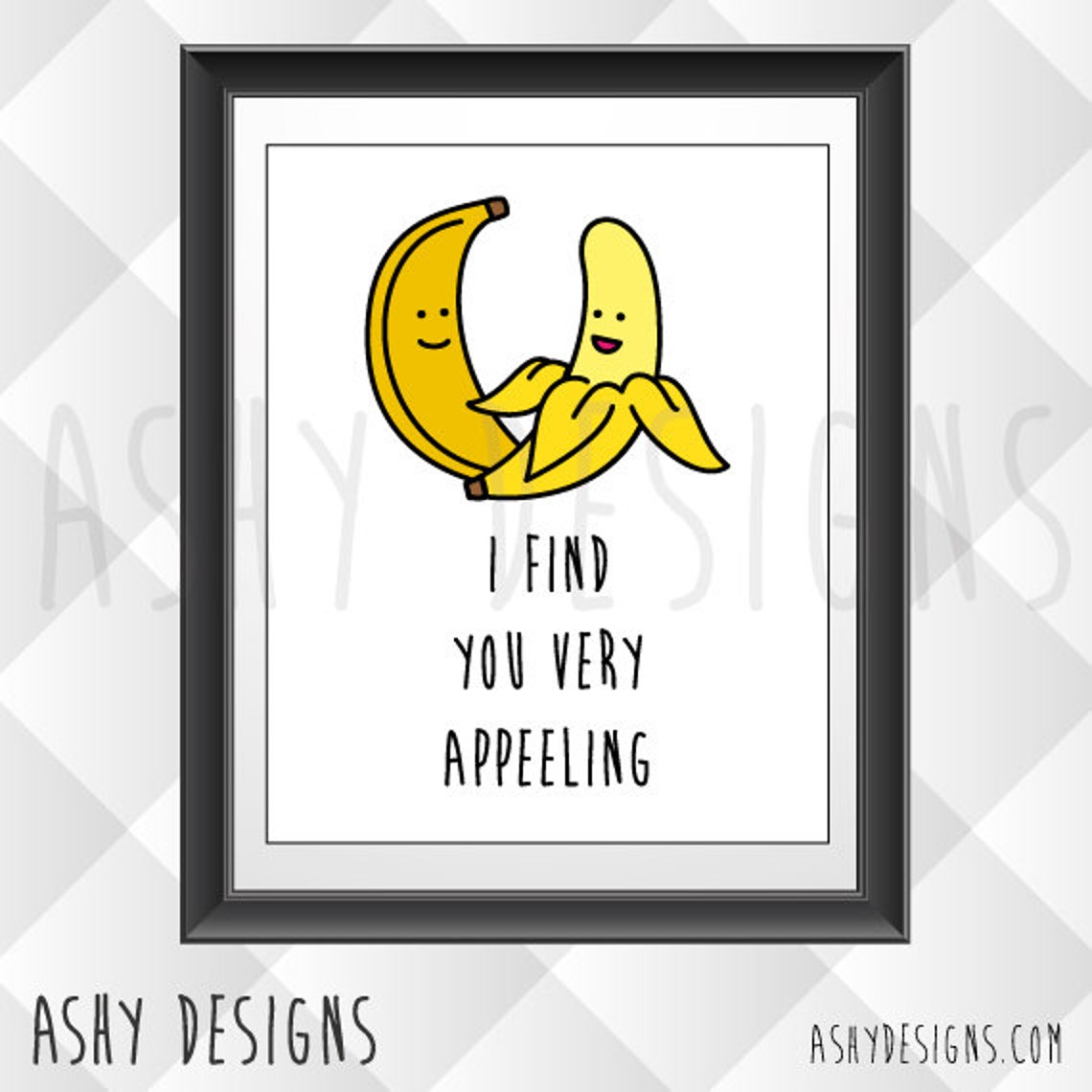 I Find YOU VERY APPEELING 8x10 Inch Art Print Bananas - Etsy Australia