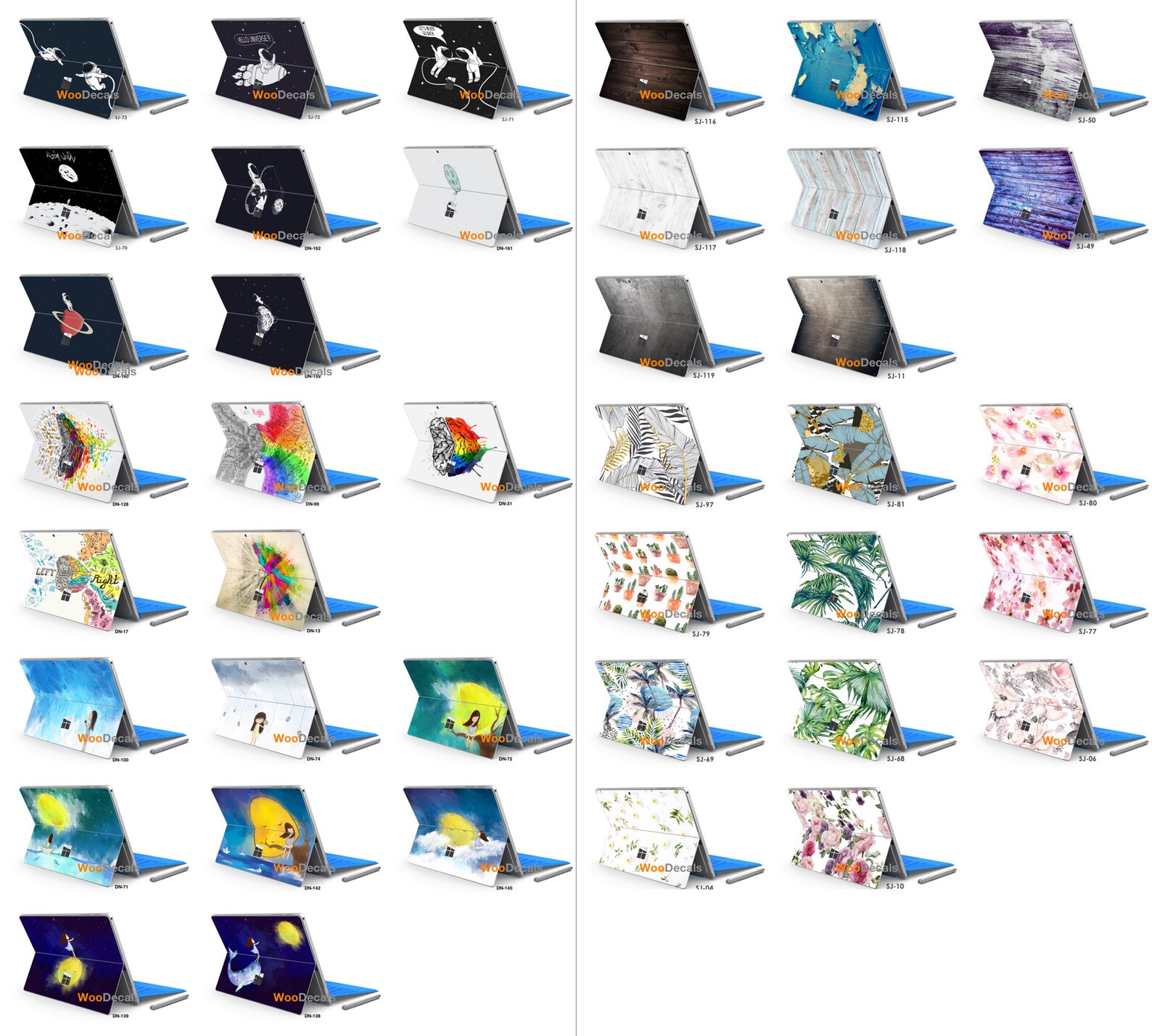 Surface Pro 9 8 X 7 6 5 4 3 Go 3 1 2 Decal Sticker Skin for - Etsy