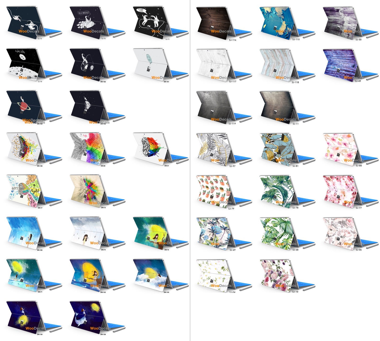 Surface Pro 9 8 X 7 6 5 4 3 Surface Go 3 1 2 Decal Sticker - Etsy