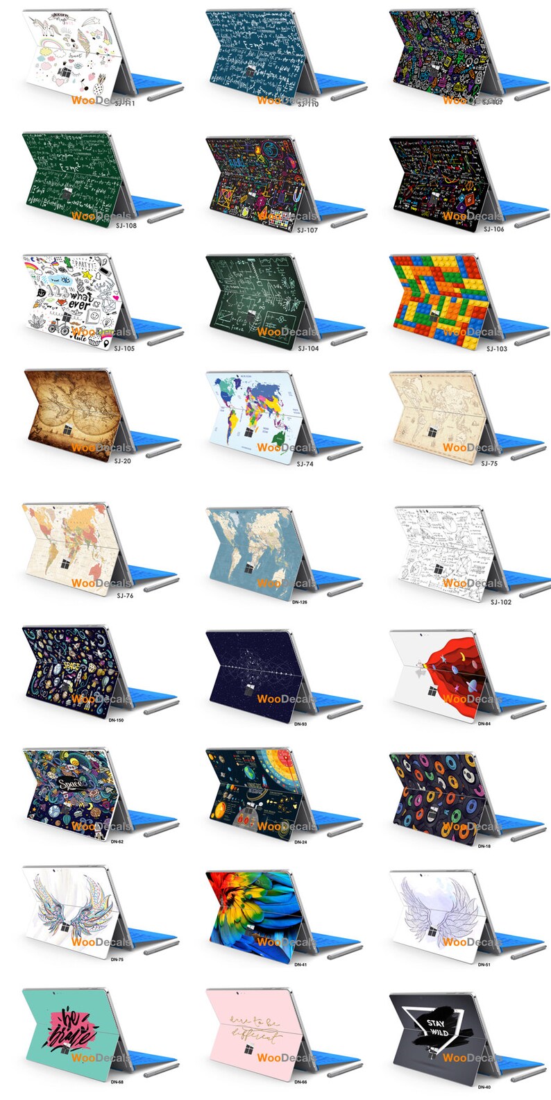 Surface Pro 9 8 X 7 6 5 4 3 Surface Go 3 1 2 Decal Sticker Skin for ...