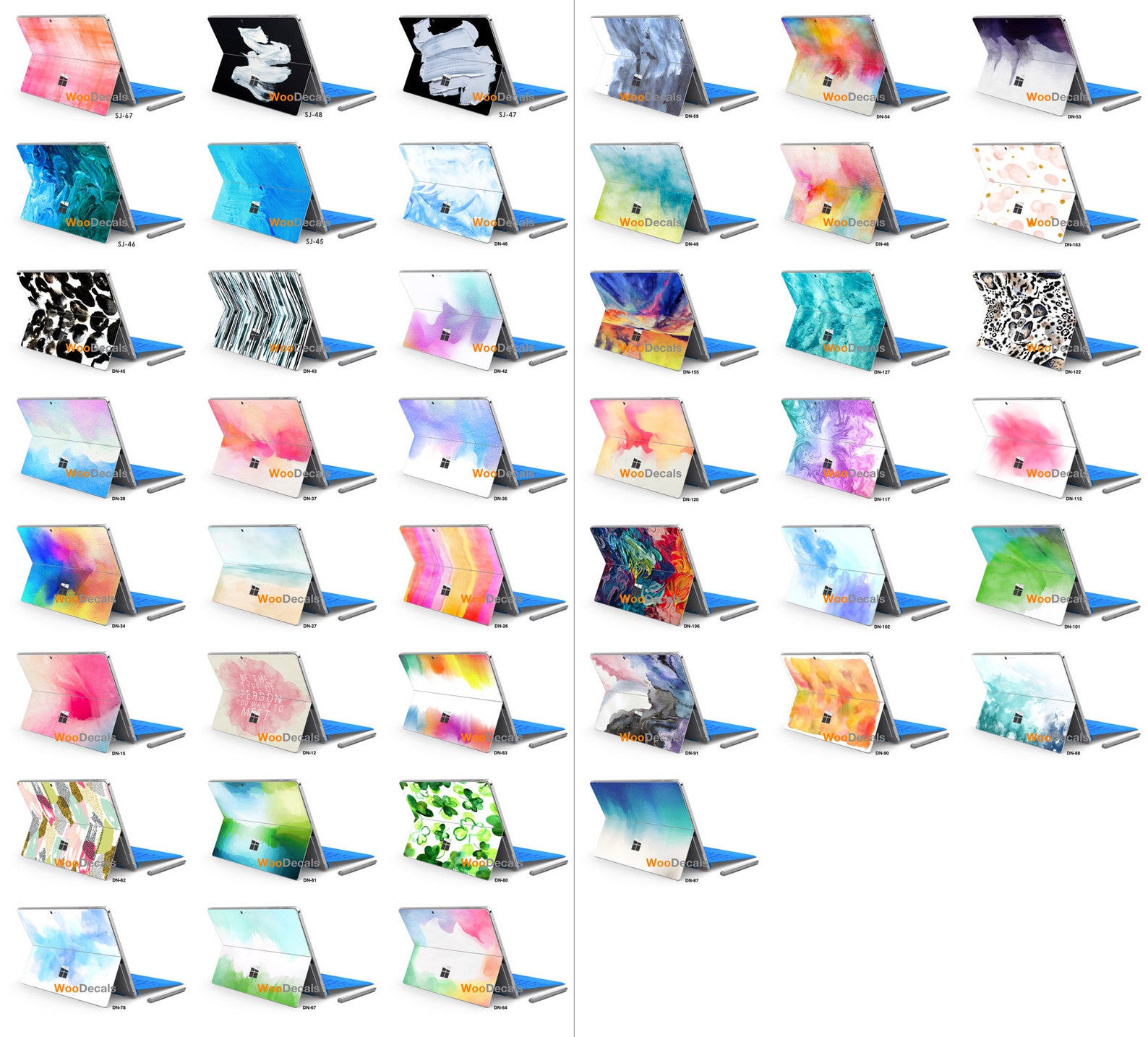 Surface Pro 9 8 X 7 6 5 4 3 Surface Go 3 1 2 Decal Sticker - Etsy