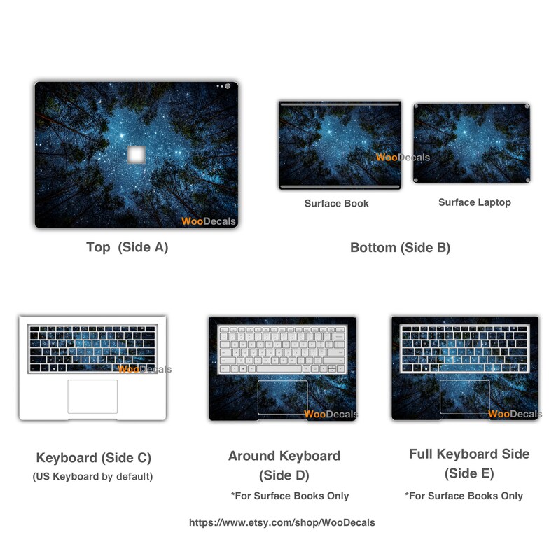 Surface Book 4 3 2 1 Skin Surface Laptop 1 2 3 Sticker for | Etsy