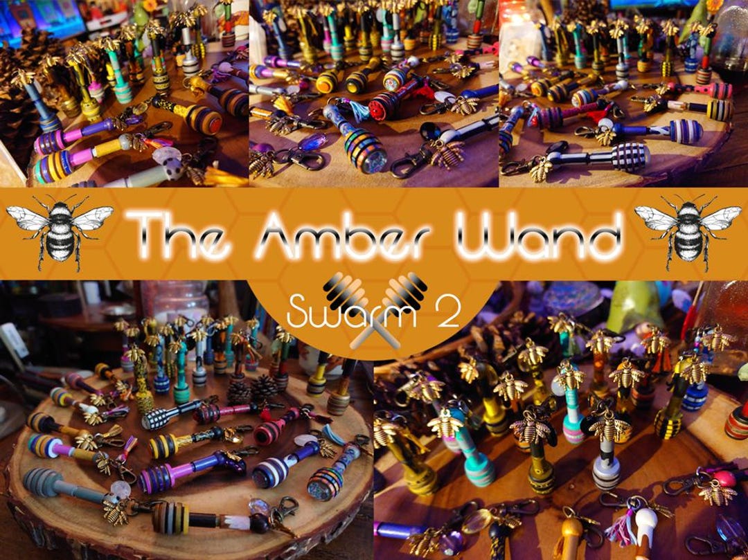 The Amber Wand Designer Honey Dipper Charm - Swarm 2 - Etsy