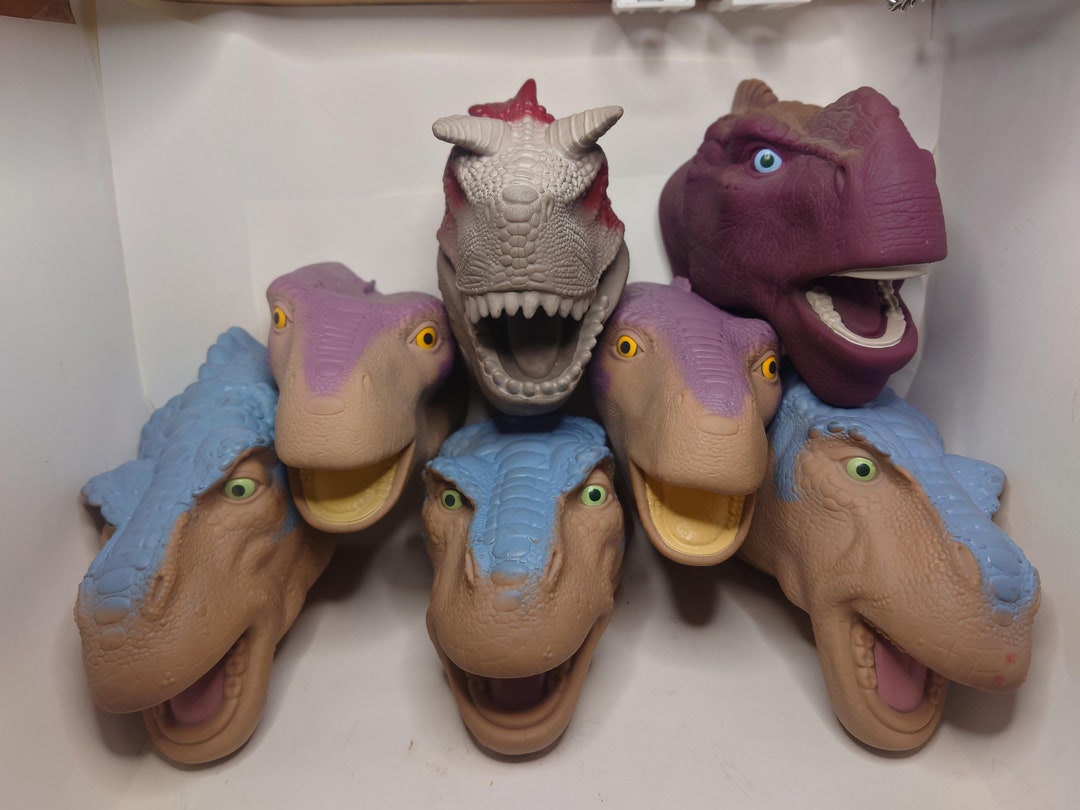 7x Vintage 2000 Dinosaur Hand Puppets - Etsy