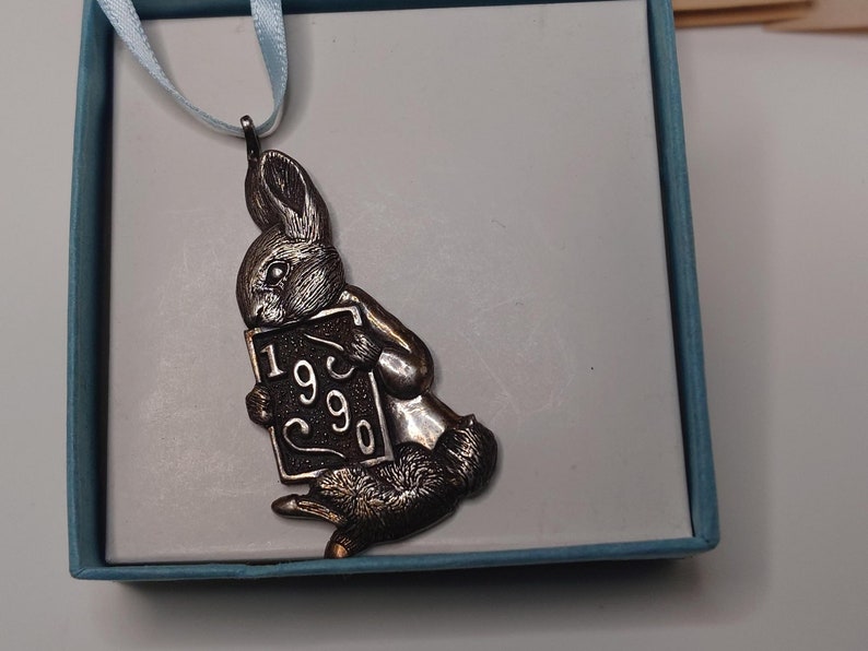 Vintage 1990 Beatrix Potter Peter Rabbit Silver Ornament - Etsy