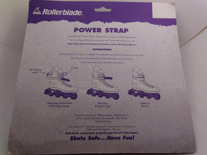 Vintage 1991 Original Rollerblade Power Straps - Etsy