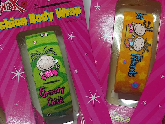 Six Vintage Bubblegum Swak Slap Bracelets - Gem