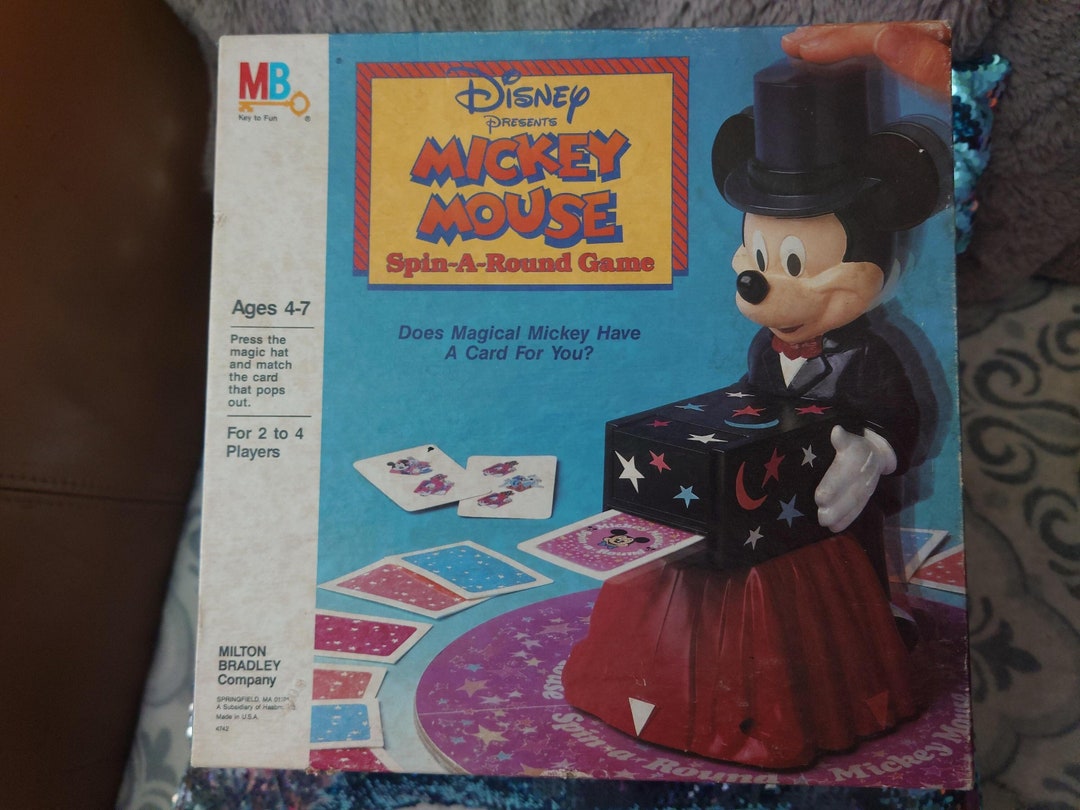 Vintage 1986 Disney Mickey Mouse Spin-a-round Game - Etsy