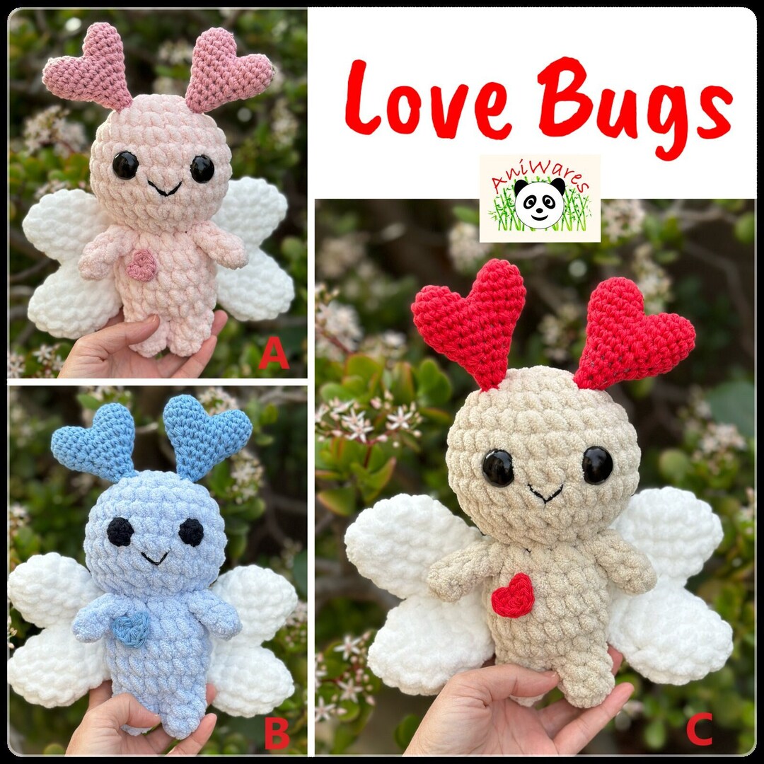 Valentine's Day Love Bug Plushie - Etsy
