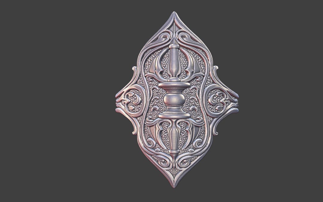 Tibetan Wrathful Deity Ring With Vajra STL 3D Model for Casting ...