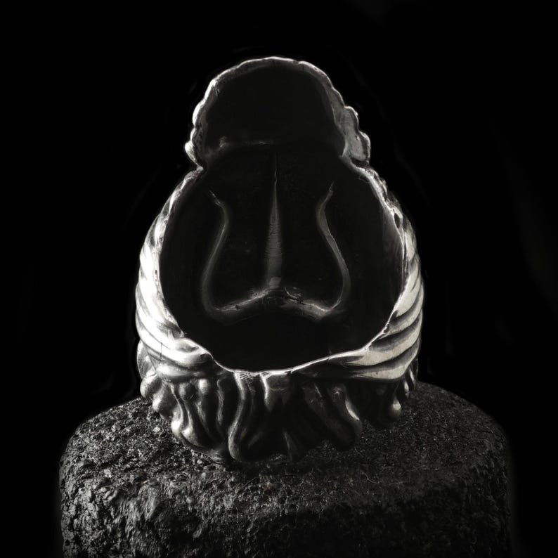 Sterling Silver Lord Shiva Ring Shivji Ring Pink Tourmaline Ring Shiv ...