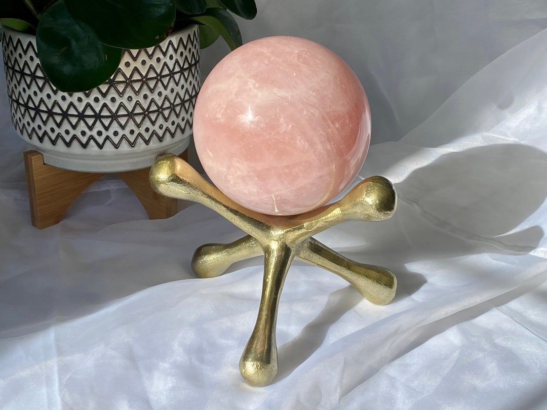 Extraordinarily Large 131mm Rose Quartz 6.5 Lb Sphere, Ball, Orb on 8 ...