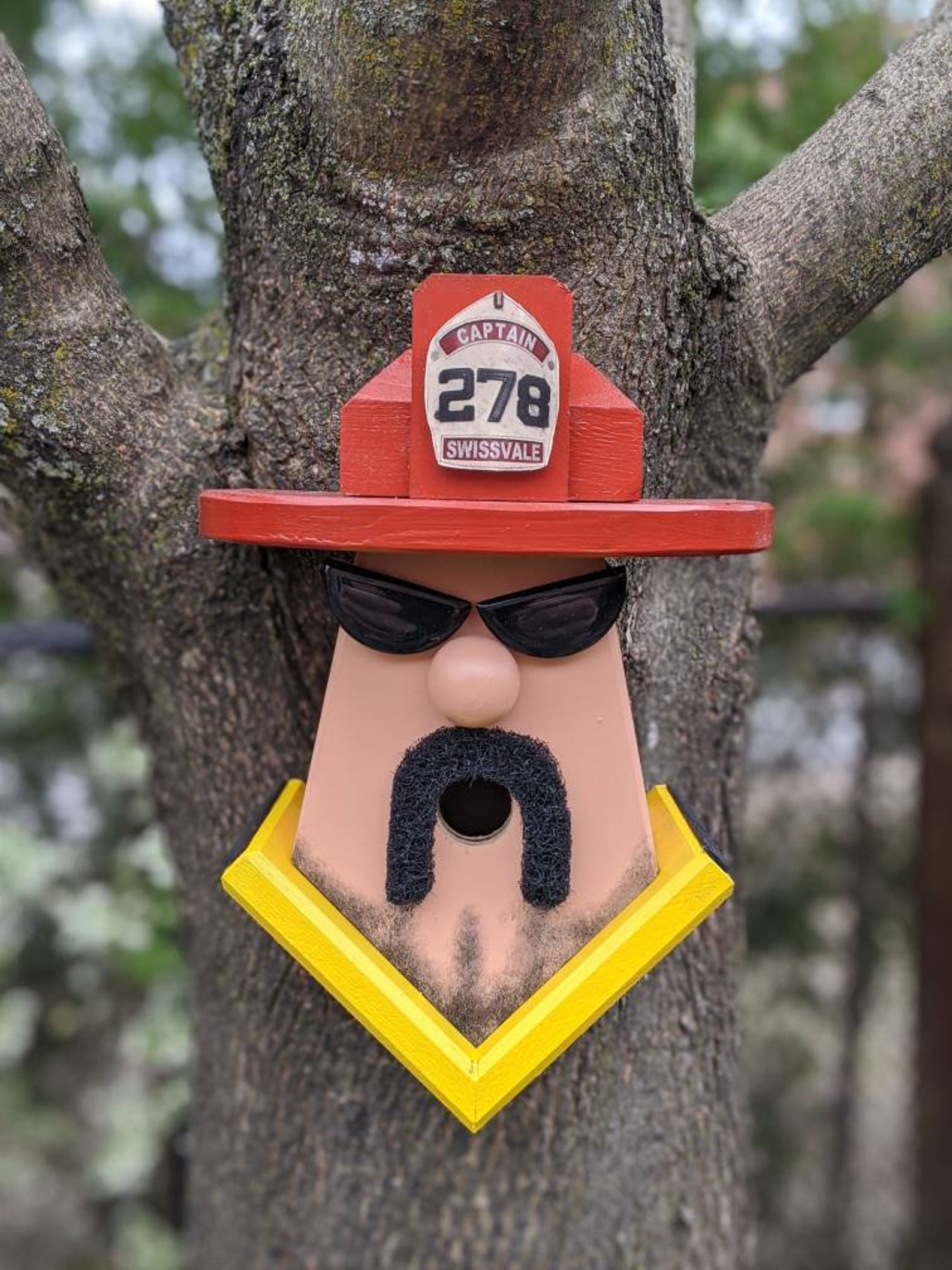 Firefighter Birdhouse Personalized | Etsy