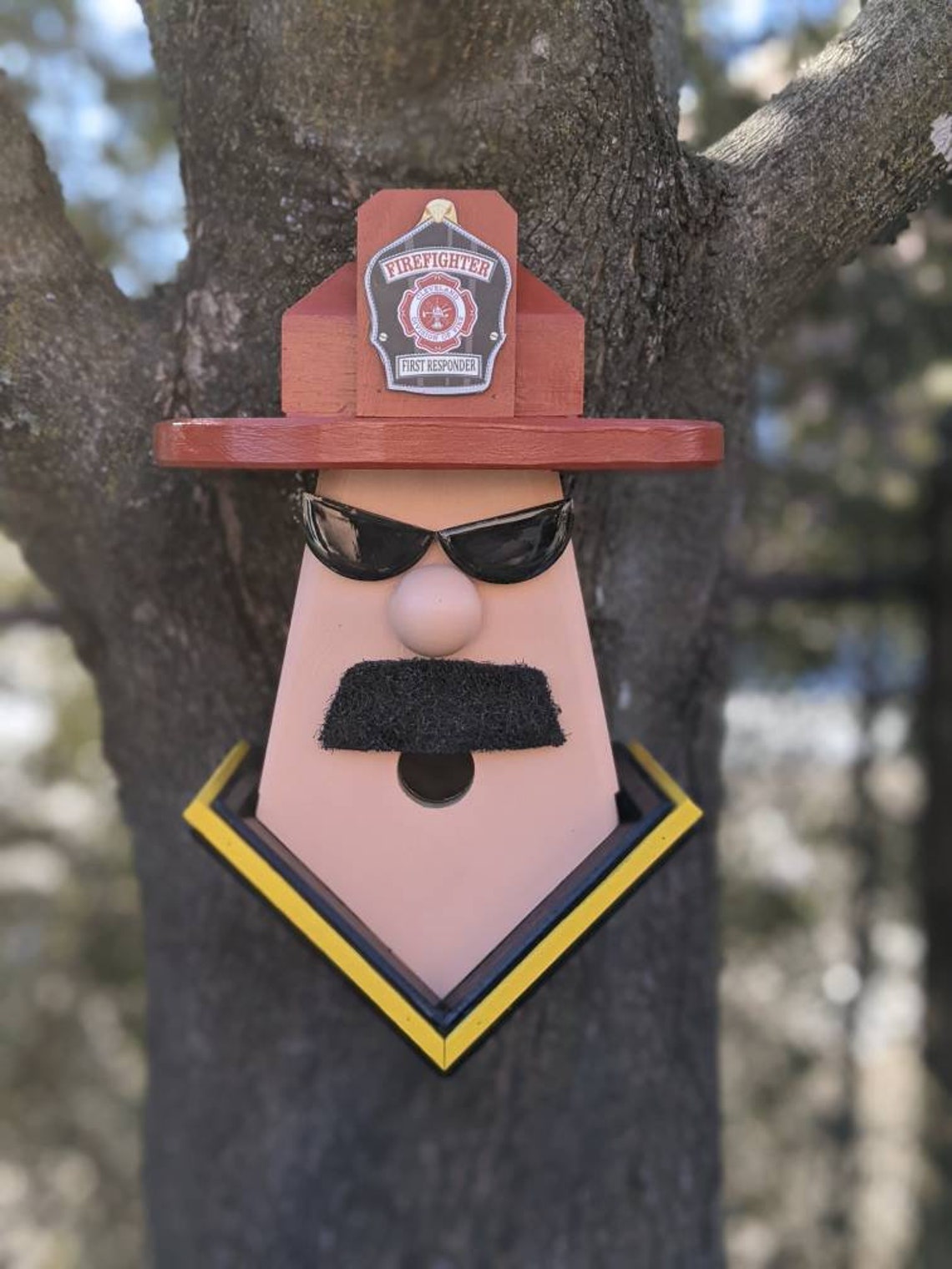 Personalized Firefighter Birdhouse - Etsy