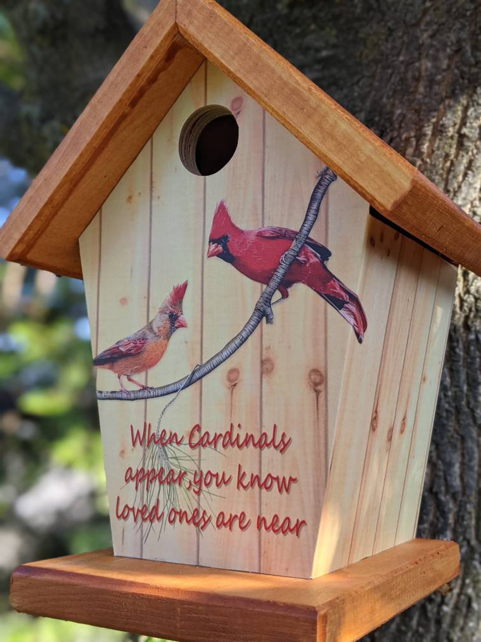 Cardinal Birdhouse | Etsy