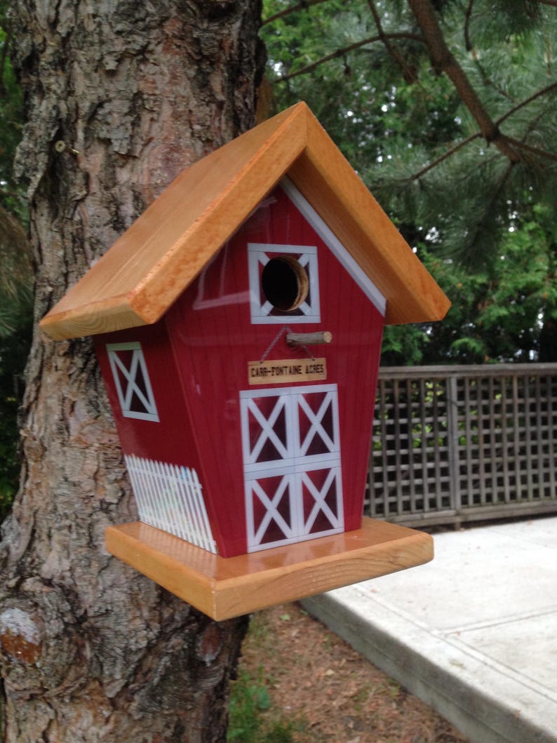 The Old Red Barn Birdhouse Personlized - Etsy