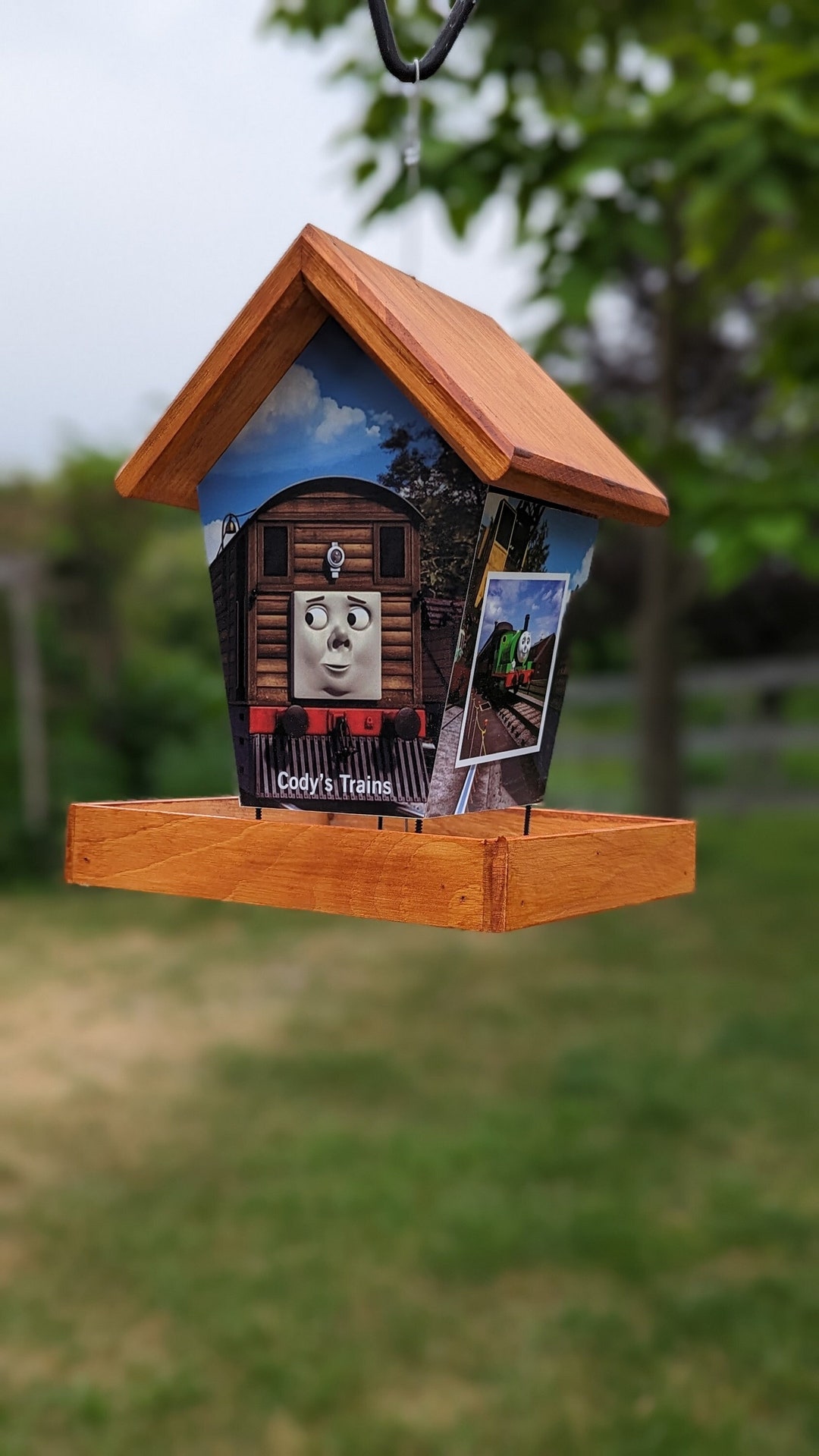 Toby the Train Custom Name Bird Feeder - Etsy