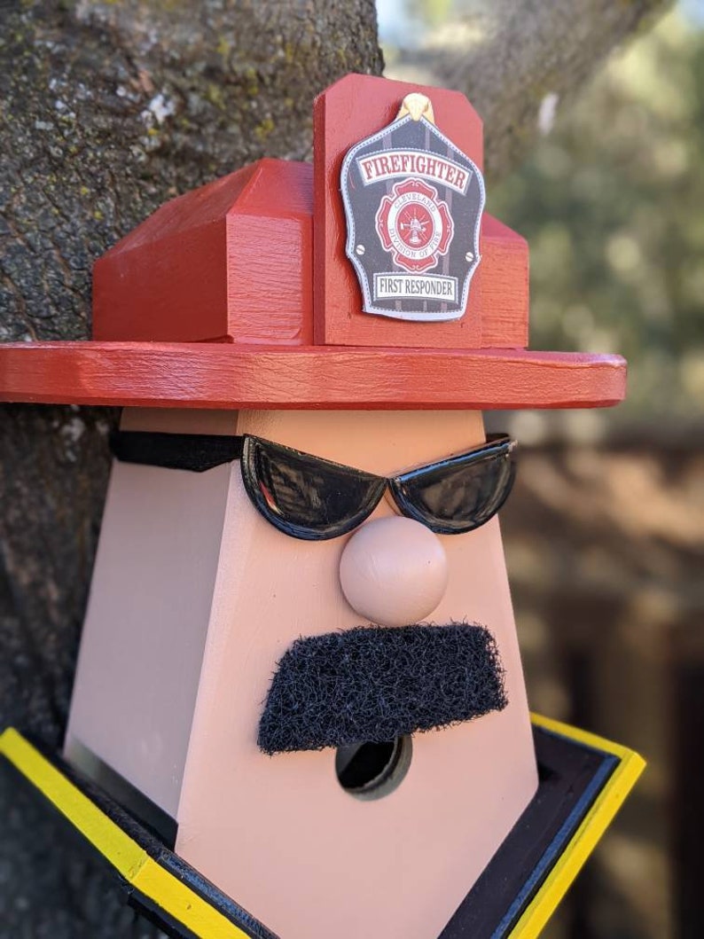 Personalized Firefighter Birdhouse - Etsy