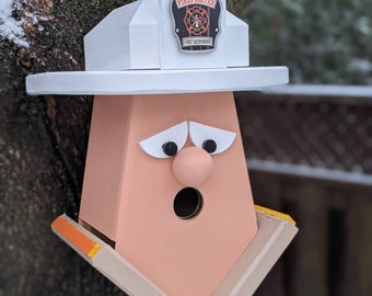 Firefighter Birdhouse Personalized - Etsy